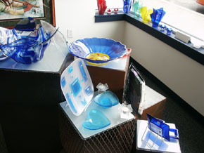 Blue Dog Glass